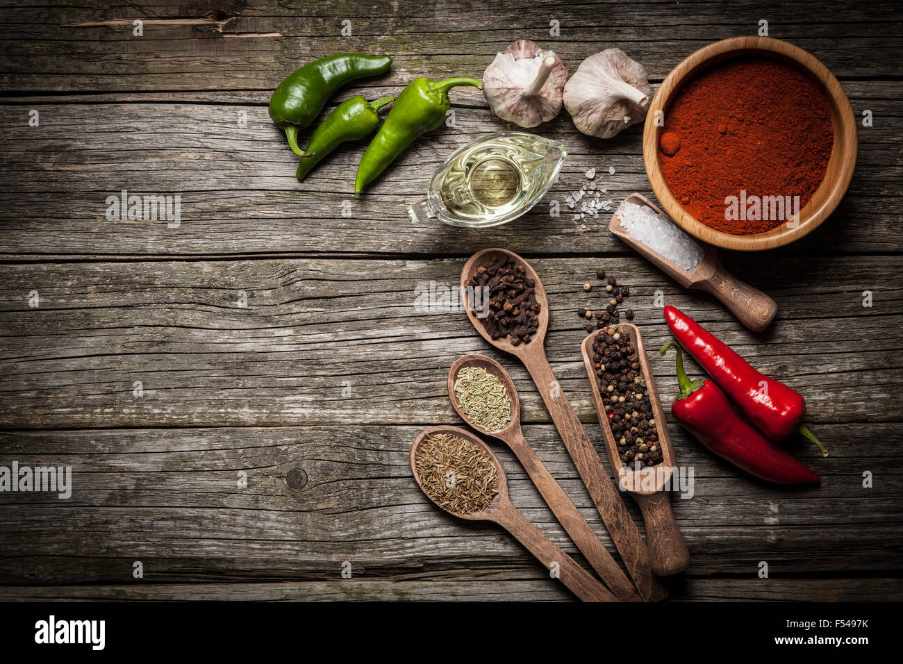 Variety of spices Stock Photo - Alamy