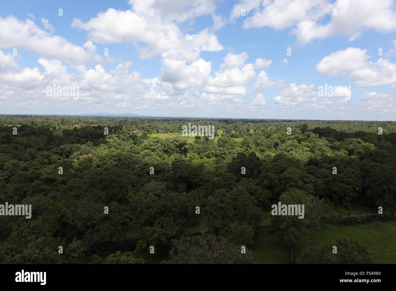 View over Cambodian country side from Koh Ker pyramid Stock Photo - Alamy