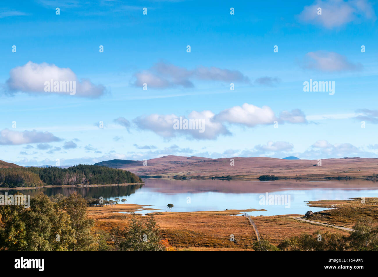 Loch Naver looking east from Altnaharra Lodge, Sutherland, Scotland ...