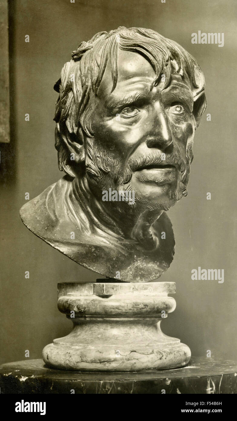 Ancient statue of Seneca, Italy Stock Photo - Alamy