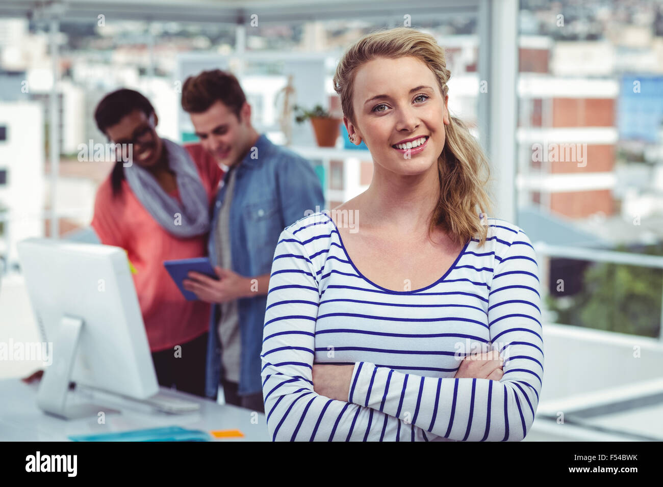 Creative business team working hard together Stock Photo - Alamy