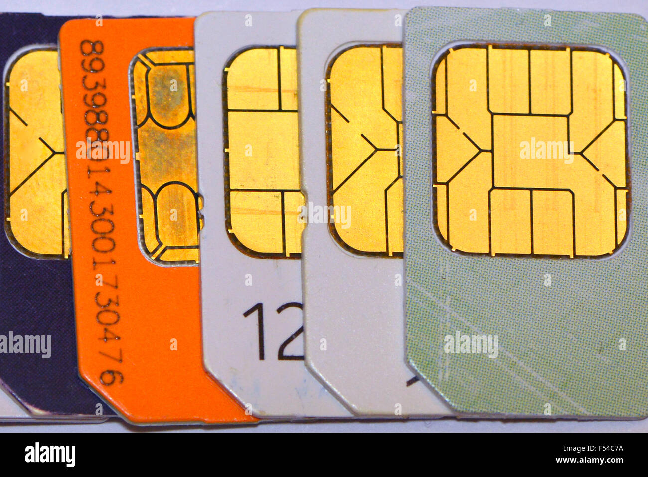 Mobile phone SIM cards Stock Photo - Alamy