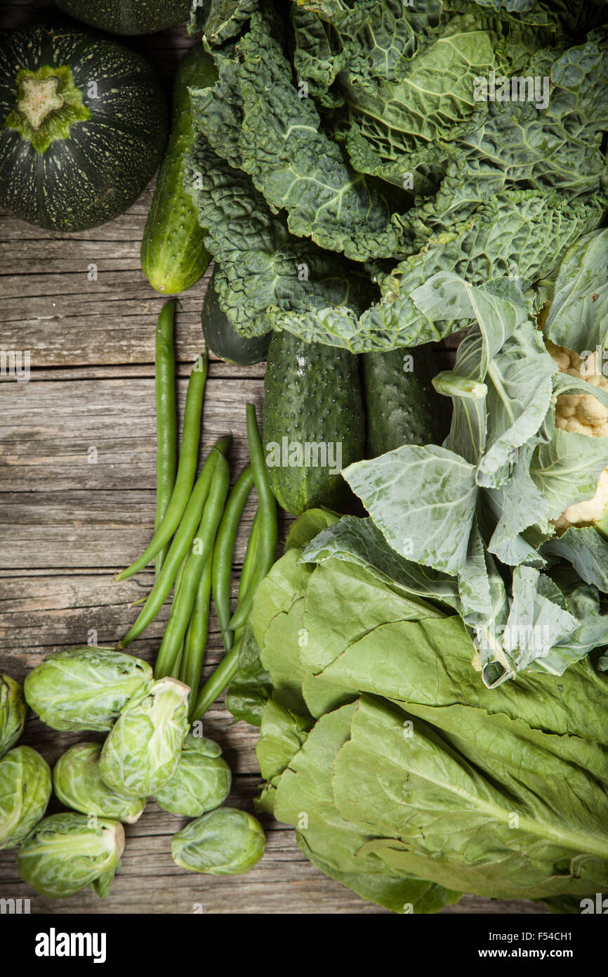Assortment of green vegetables Stock Photo - Alamy