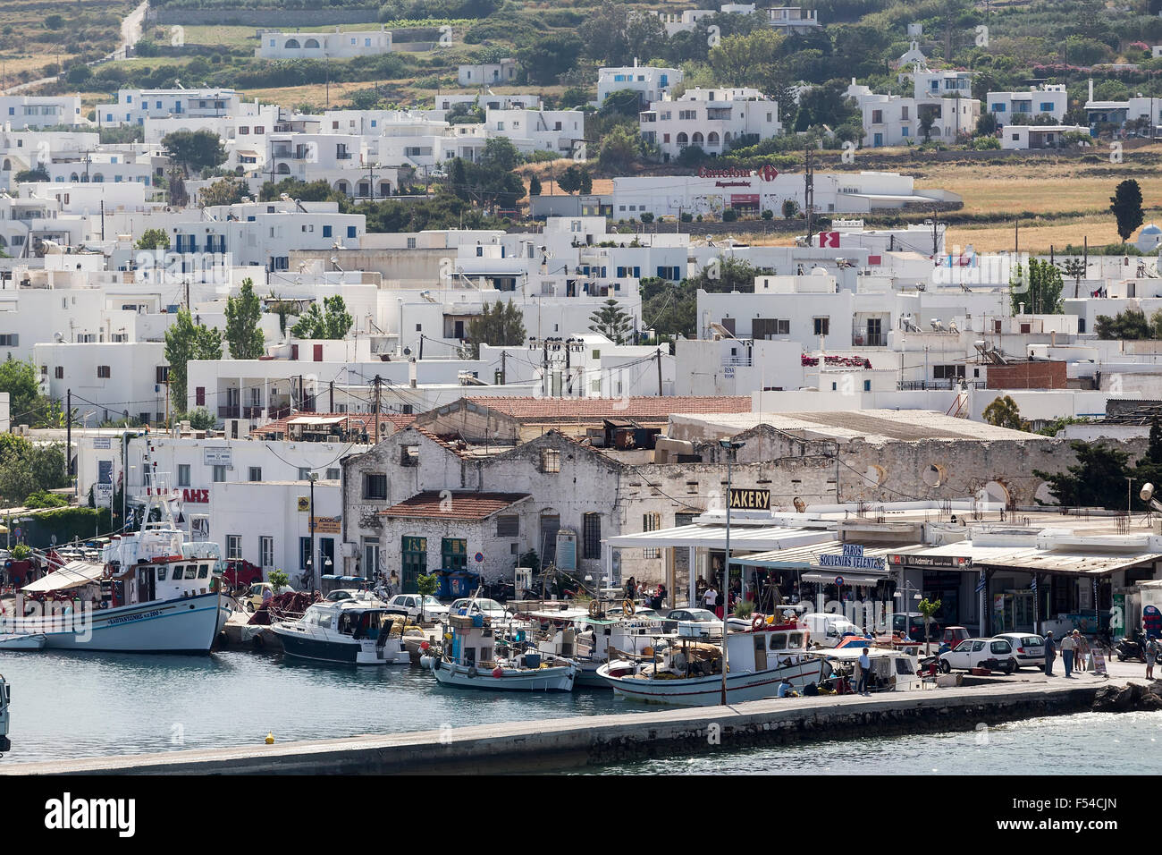 Paros, Greece- May 17, 2015: Picturesque of Island of Paros view from ...