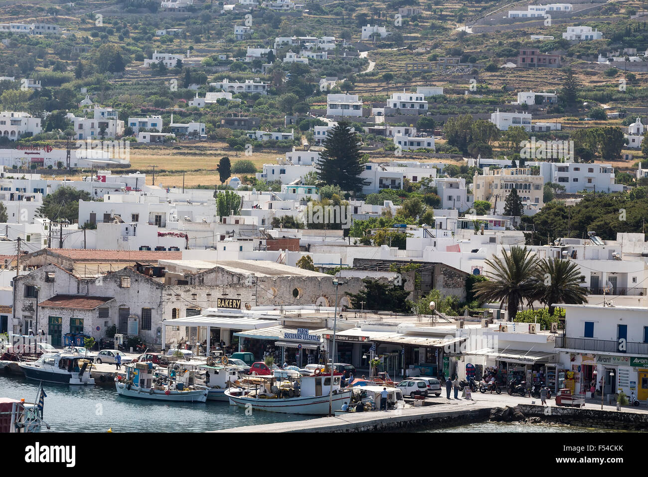 Paros, Greece- May 17, 2015: Picturesque of Island of Paros view from ...