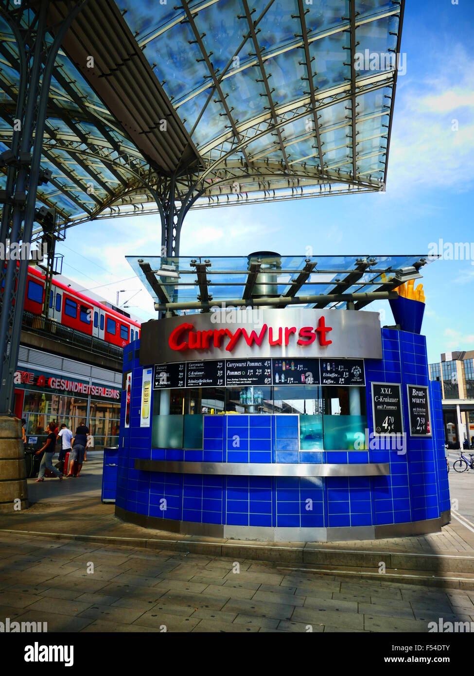 Europe Germany Cologne Köln iconic street food Curry Wurst Sausage ...