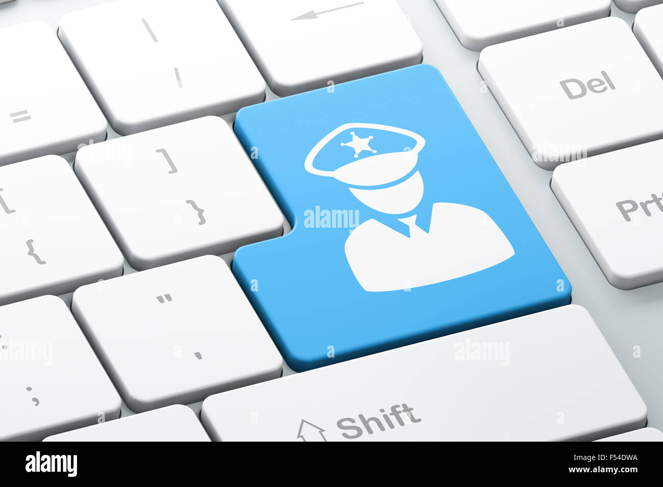 Law concept: Police on computer keyboard background Stock Photo - Alamy