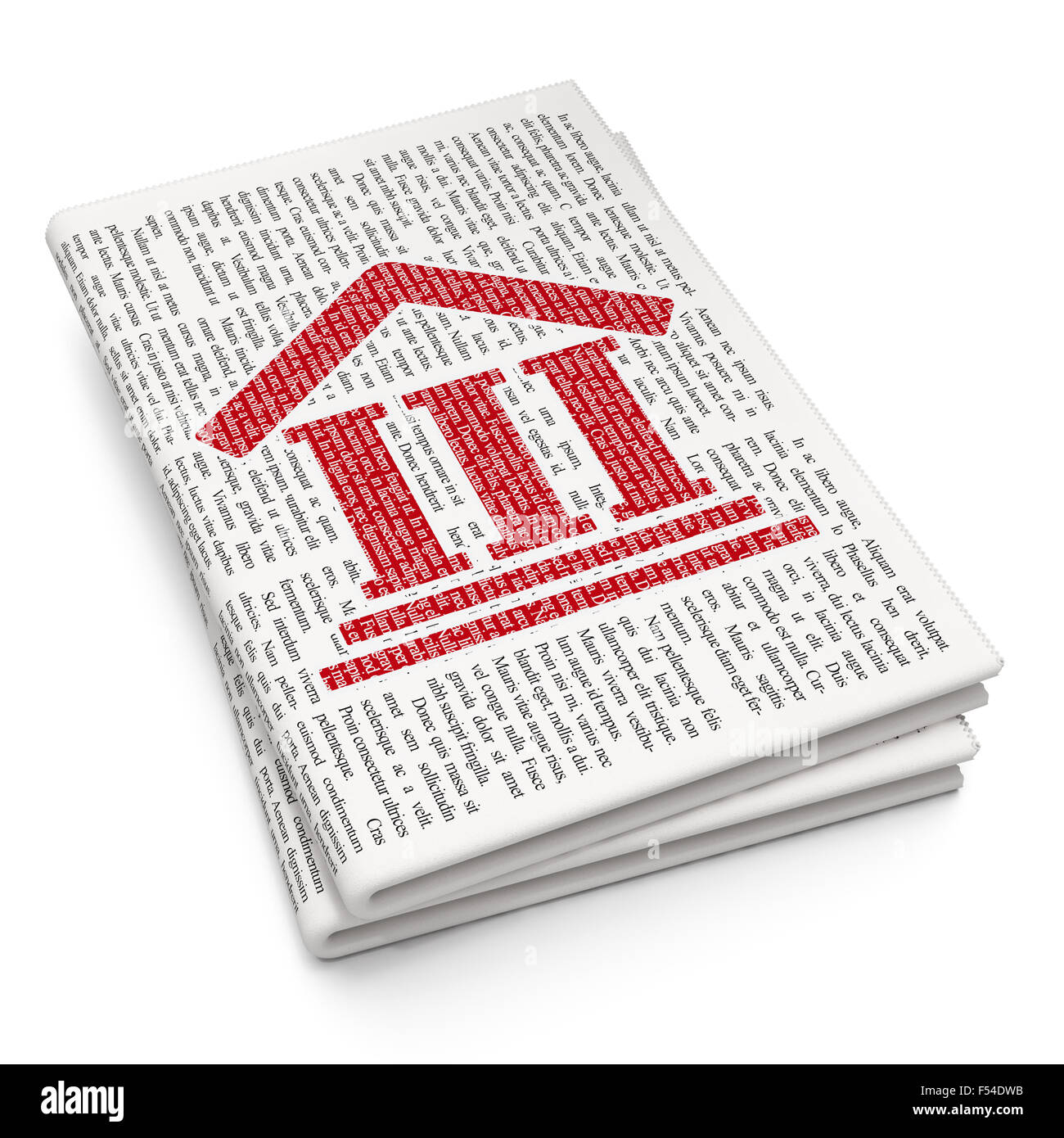 Law concept: Courthouse on Newspaper background Stock Photo - Alamy