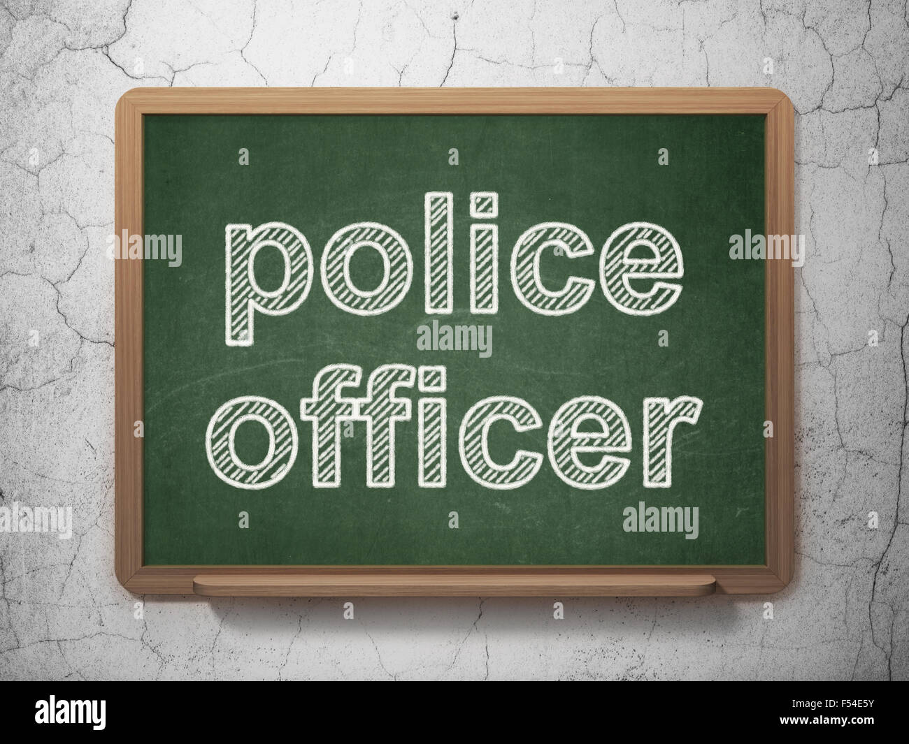 Law concept: Police Officer on chalkboard background Stock Photo - Alamy