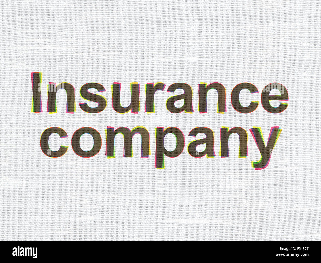 Insurance concept: Insurance Company on fabric texture background Stock ...