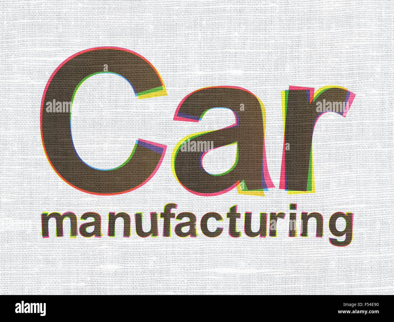 Manufacuring concept: Car Manufacturing on fabric texture background ...