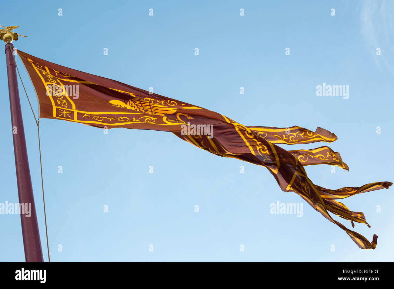 Venetian flag, Venice, Italy Stock Photo - Alamy
