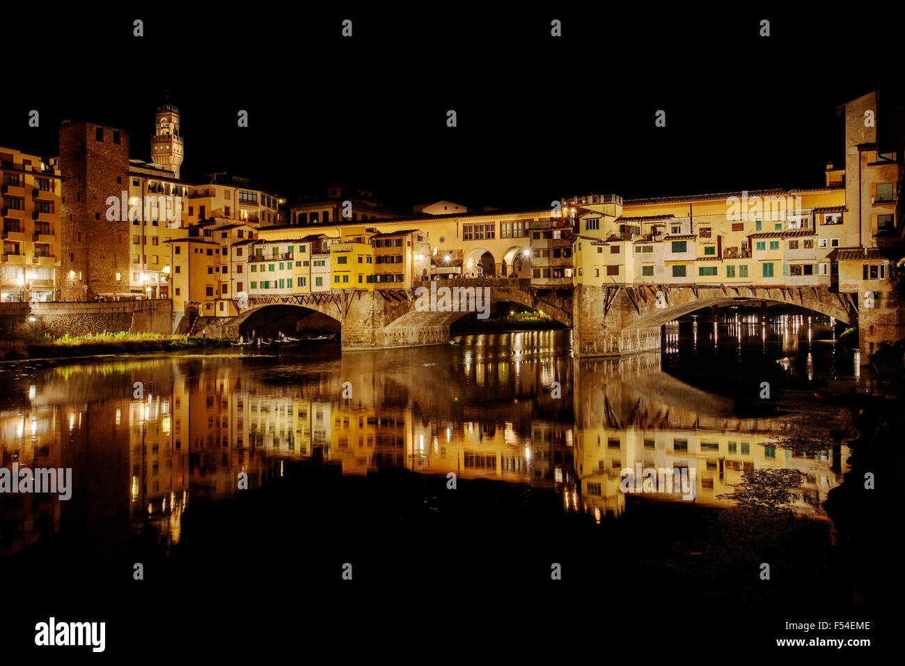 Ponte Vecchio Bridge At Night