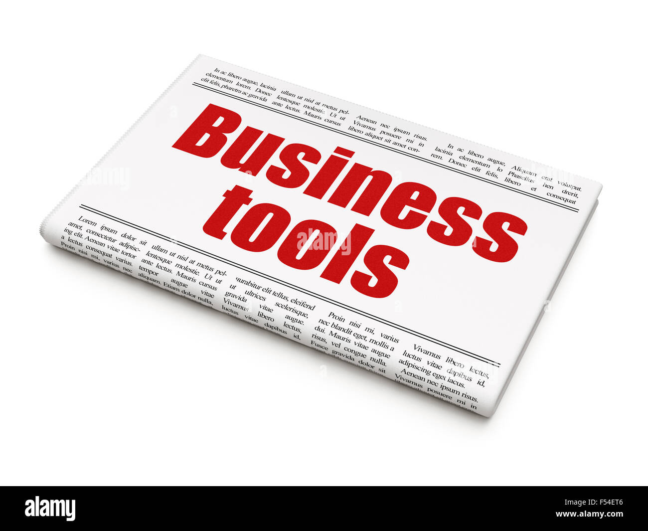 Business concept: newspaper headline Business Tools Stock Photo - Alamy
