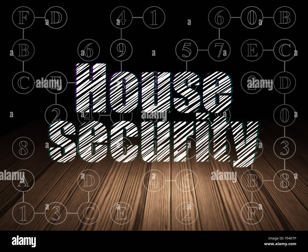 Privacy concept: House Security in grunge dark room Stock Photo - Alamy