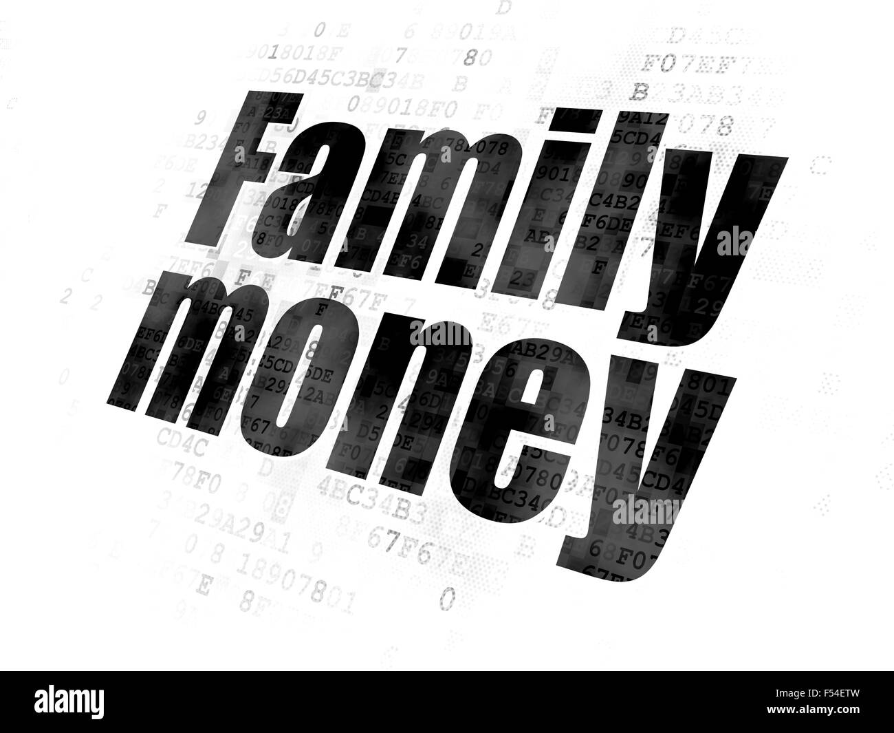 Money concept: Family Money on Digital background Stock Photo - Alamy