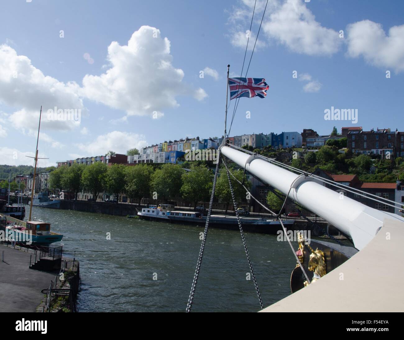 A view across the River Avon from the SS Great Britain, Bristol ...