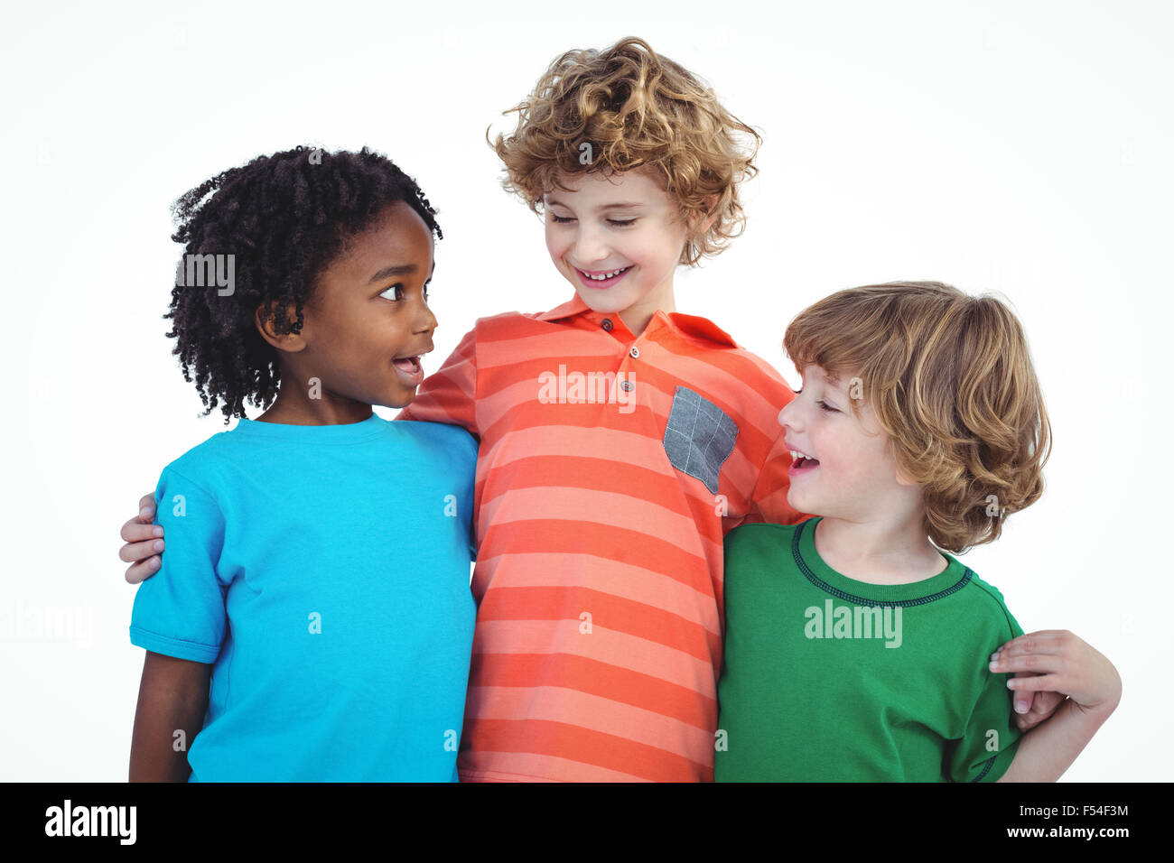 A row of children standing together Stock Photo - Alamy