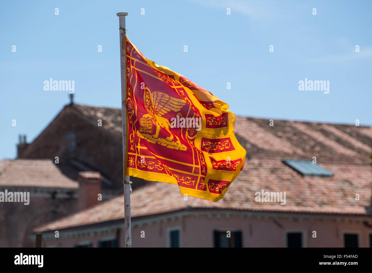 Venetian flag, Venice, Italy Stock Photo - Alamy