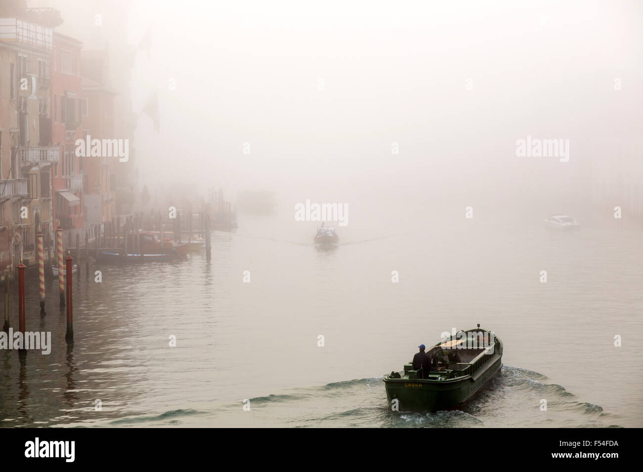 Grand Canal in the fog, Venice, Italy Stock Photo - Alamy