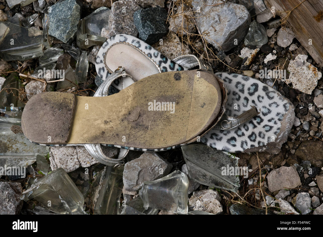 Discarded womens shoes hi-res stock photography and images - Alamy