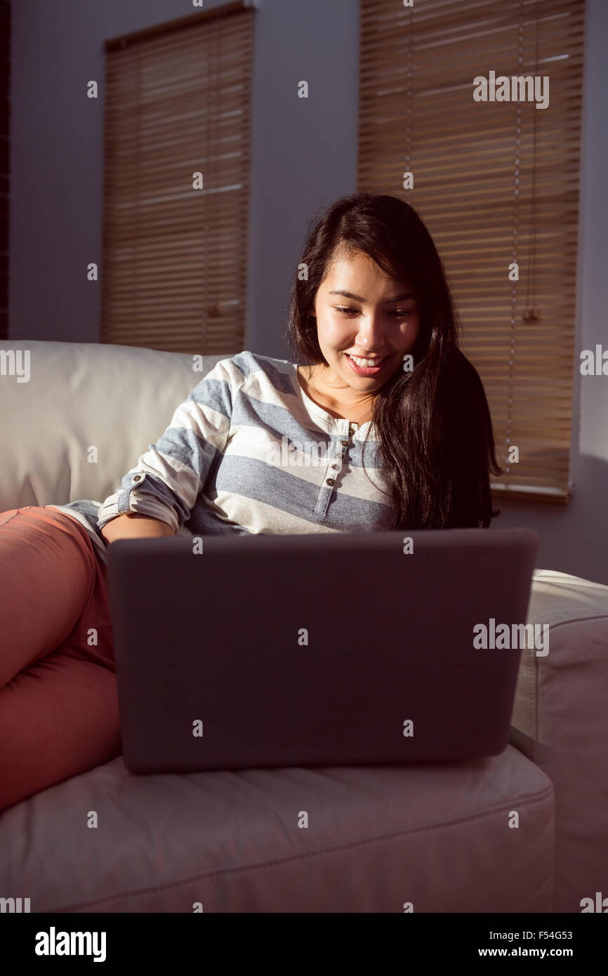 Using laptop at night hi-res stock photography and images - Alamy