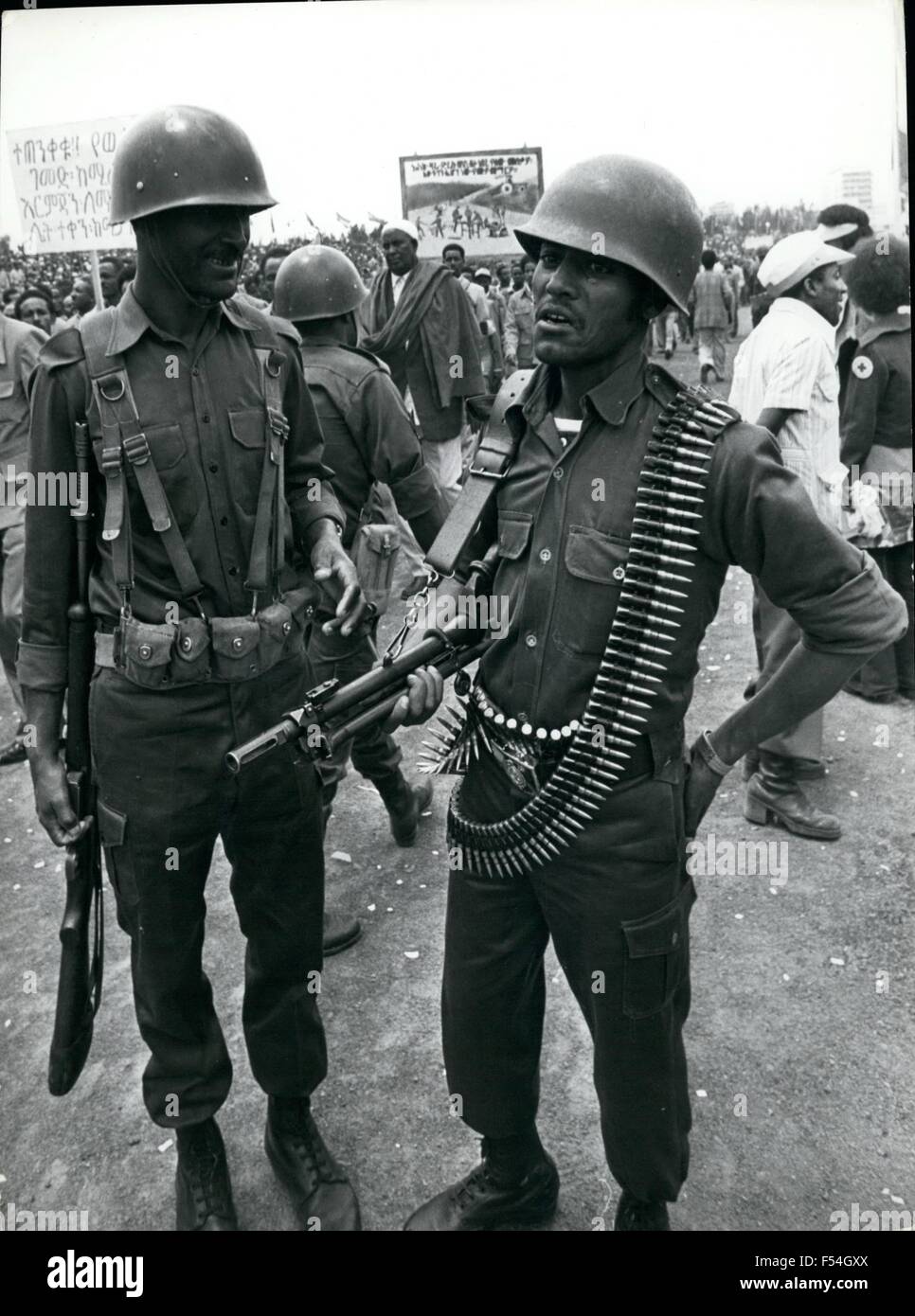 1968 - Ethiopia: Ethiopian troops armed to the teeth in streets in ...