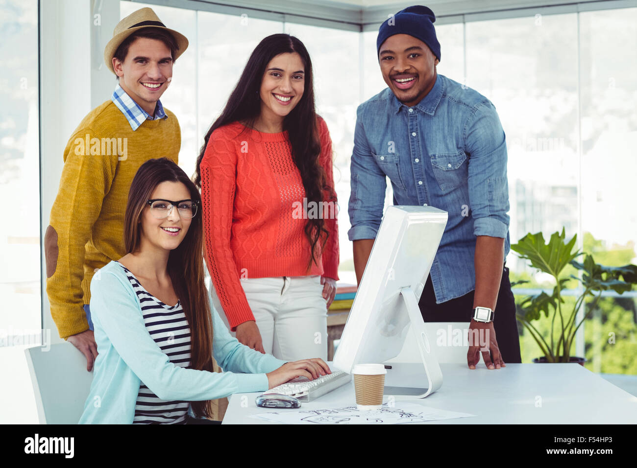 Young creative team having a meeting Stock Photo - Alamy