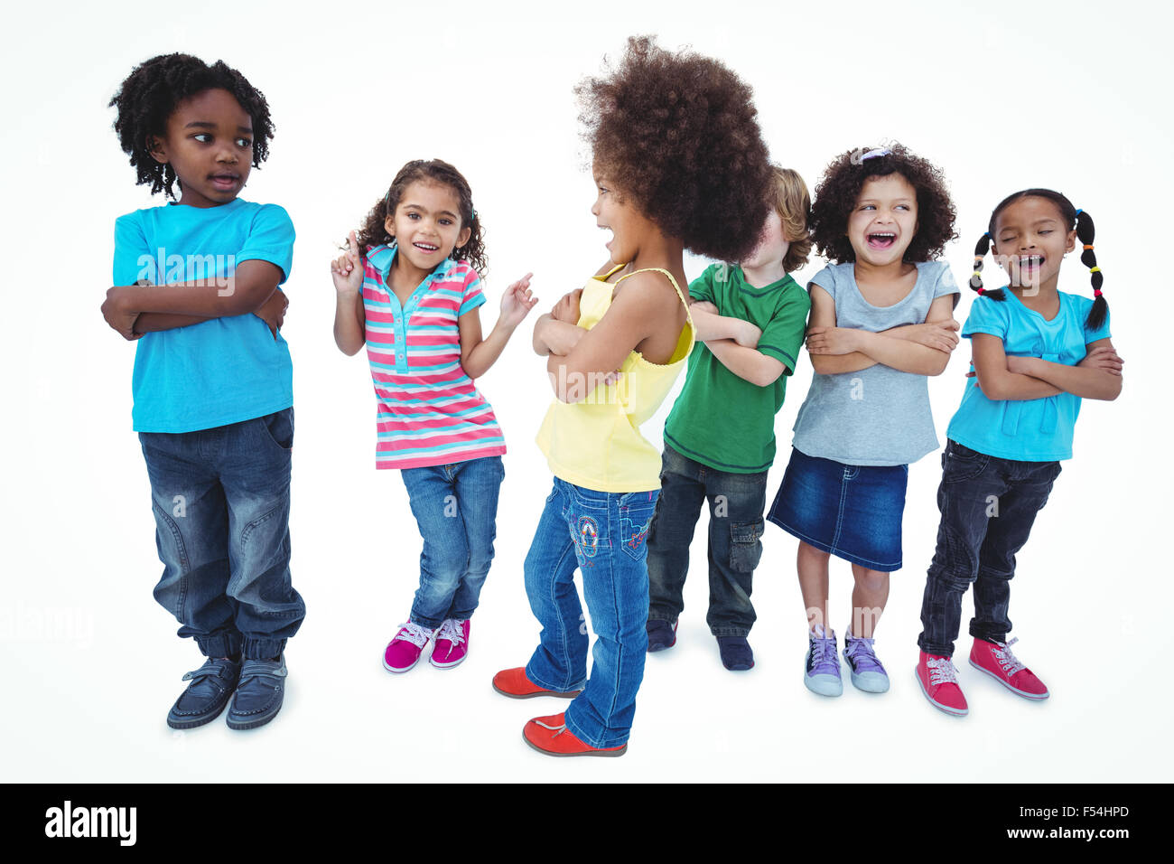 Children Standing In Line Clipart