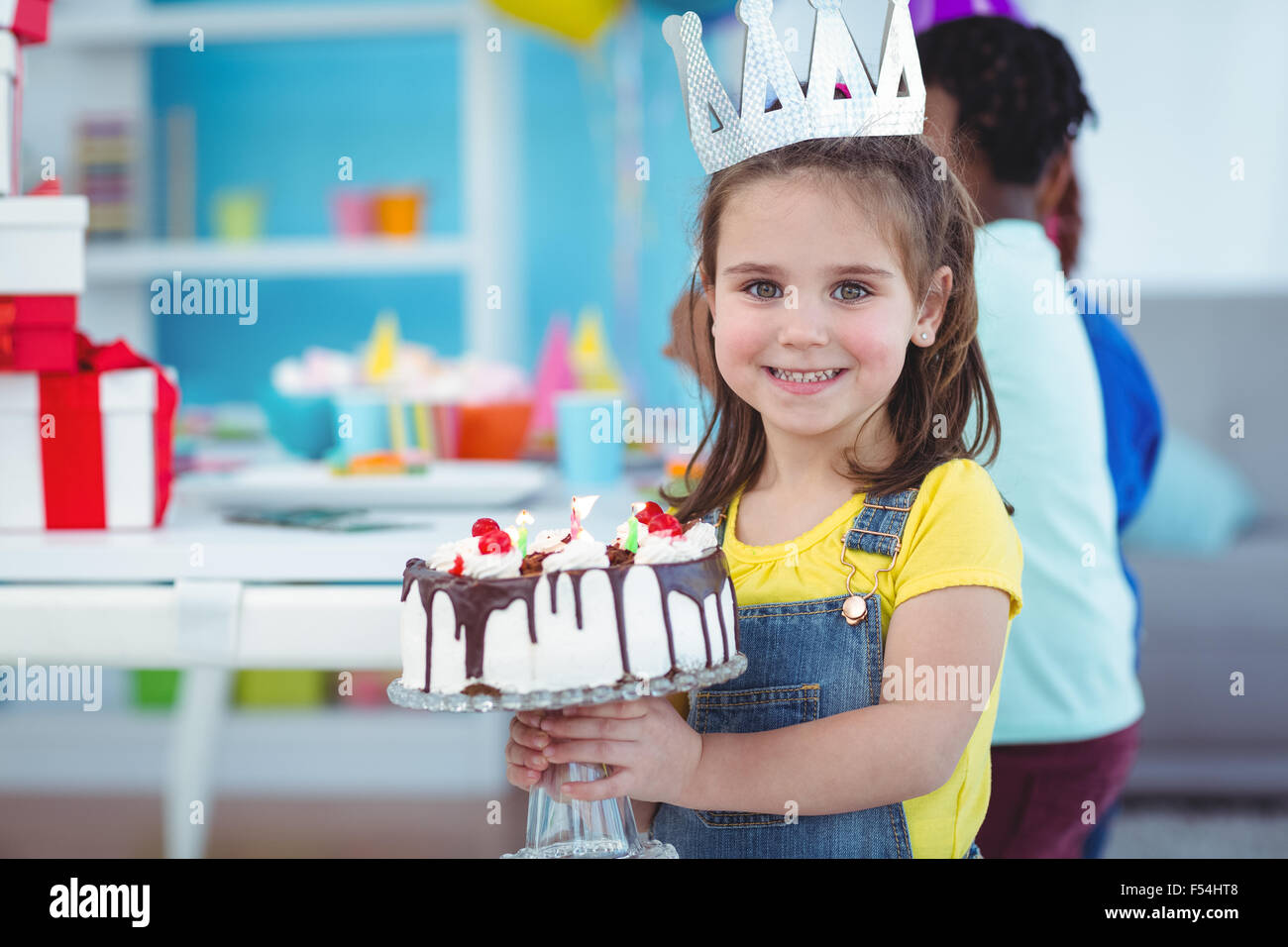 Smiling kids at a birthday party Stock Photo - Alamy
