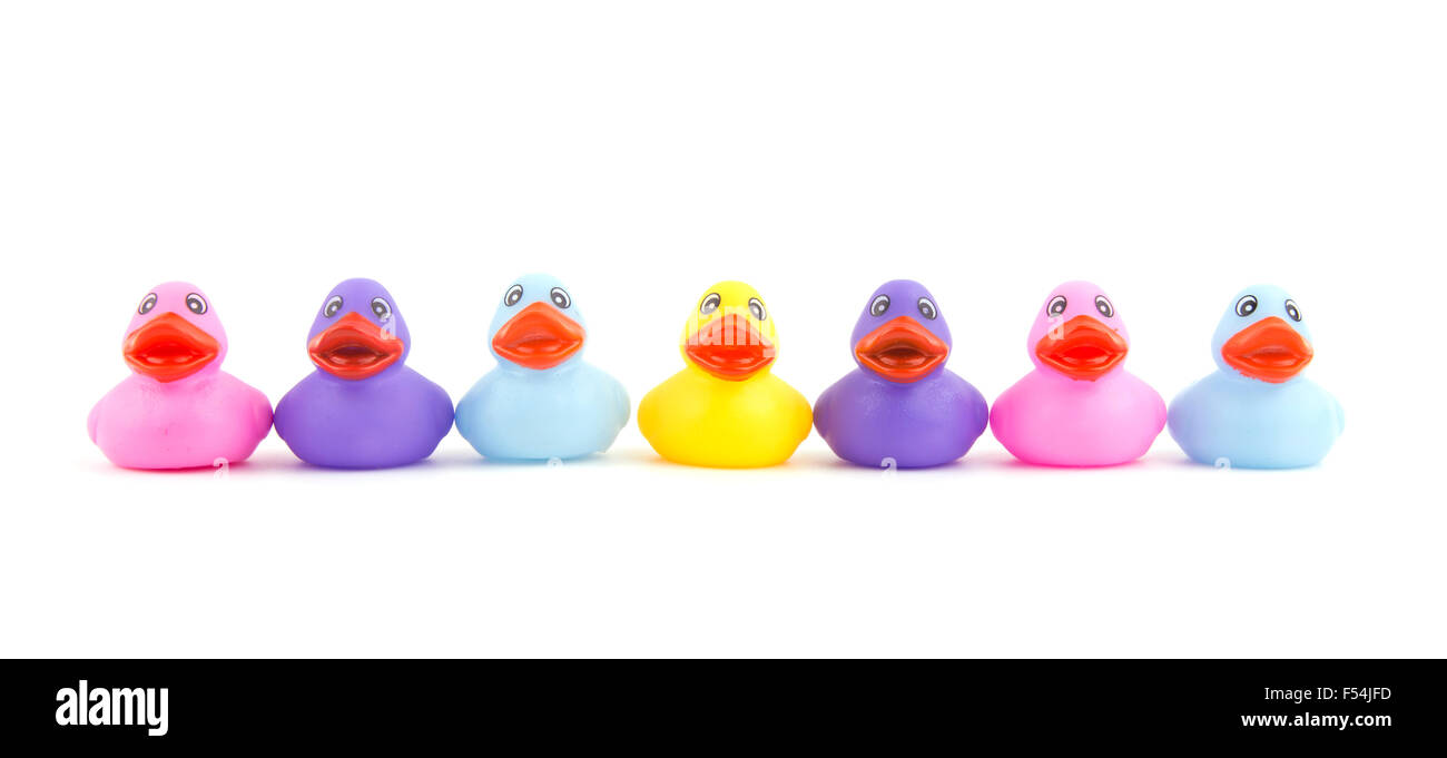 Colorful Rubber Ducks Background