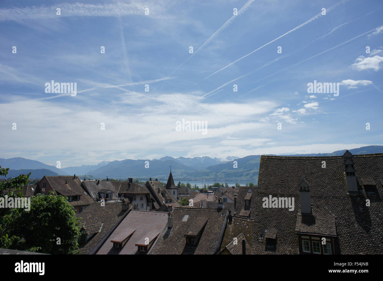 Over the rooftops Stock Photo - Alamy