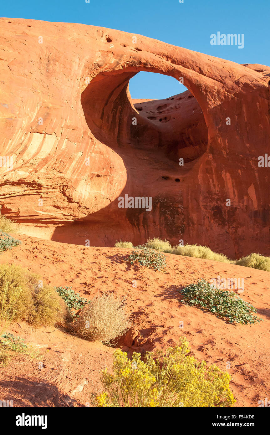 Moccasin Arch, Monument Valley, Arizona, USA Stock Photo - Alamy