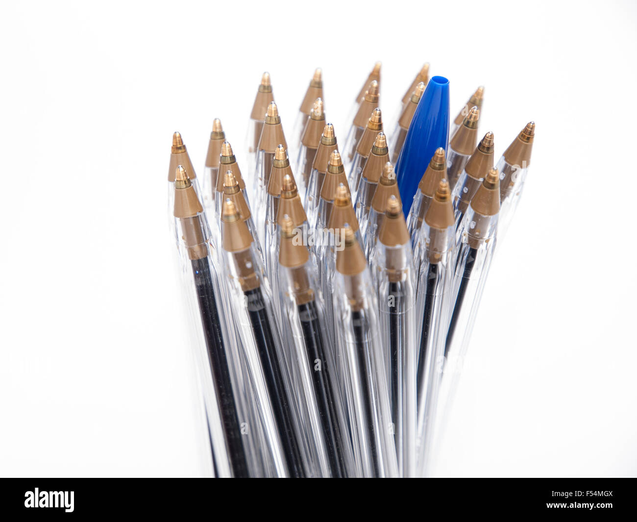 Bic Crystal Blue pens Stock Photo - Alamy