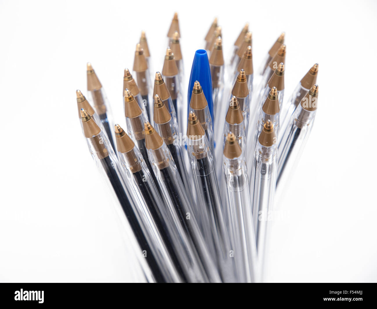 Bic Crystal Blue pens Stock Photo - Alamy