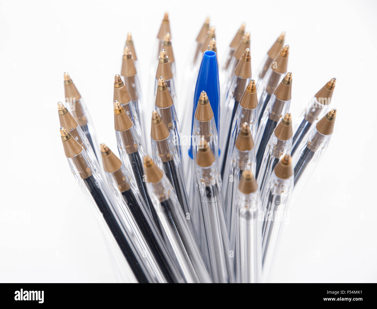 Bic Crystal Blue pens Stock Photo - Alamy