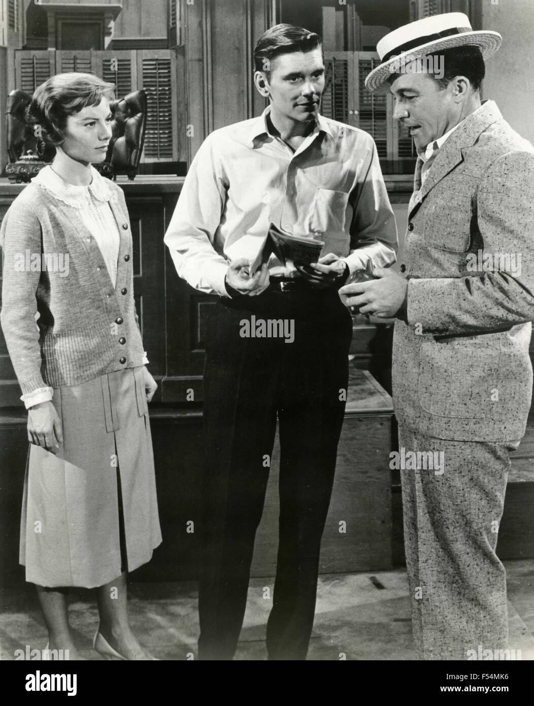 The actors Gene Kelly, Dick York and Renee Godfrey in the movie ...