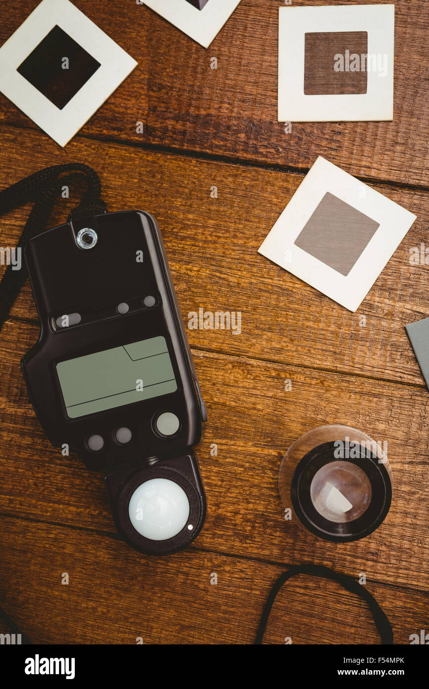 View of an old camera with photos slides Stock Photo - Alamy