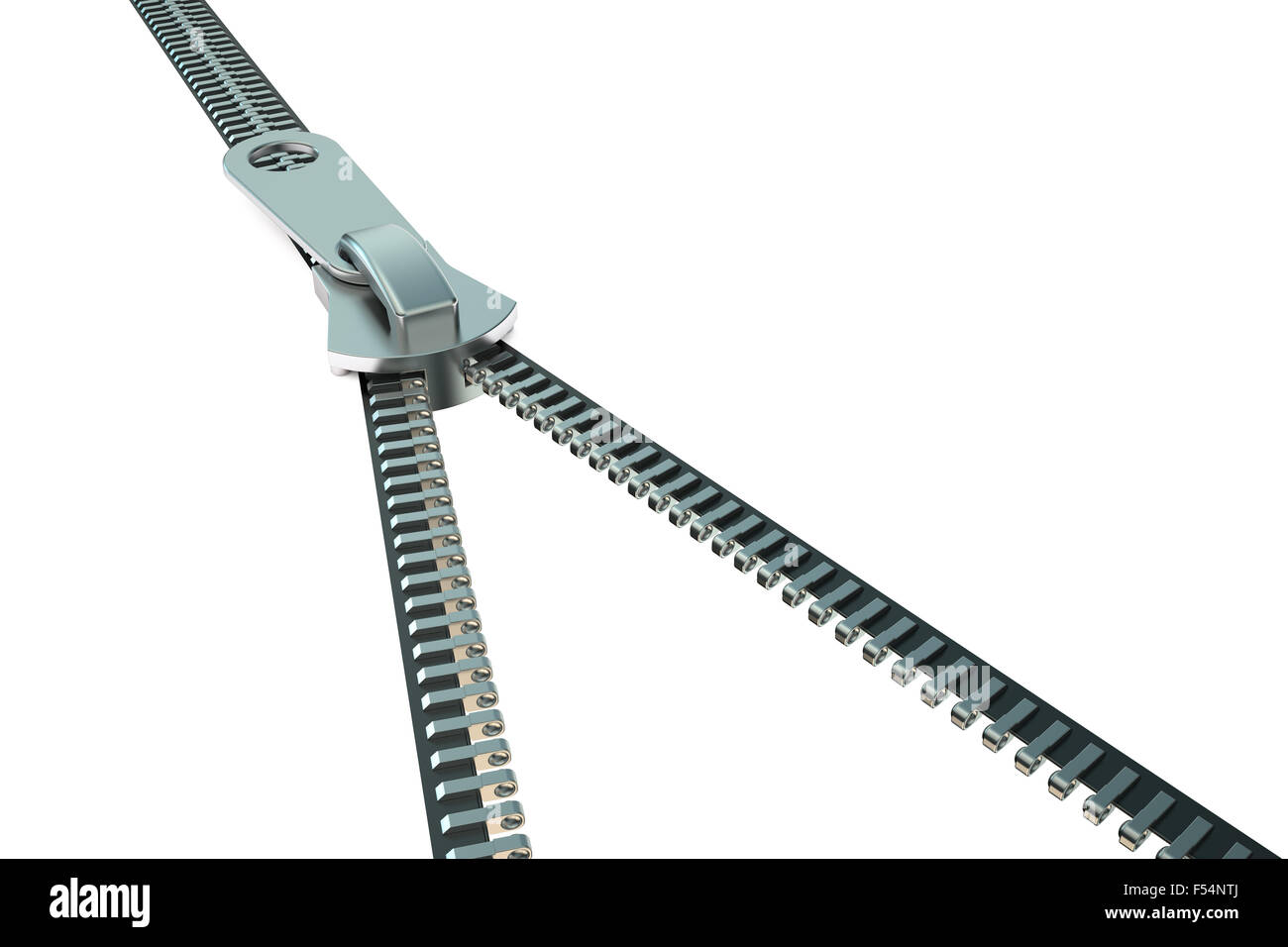 zipper closeup isolated on white background Stock Photo - Alamy