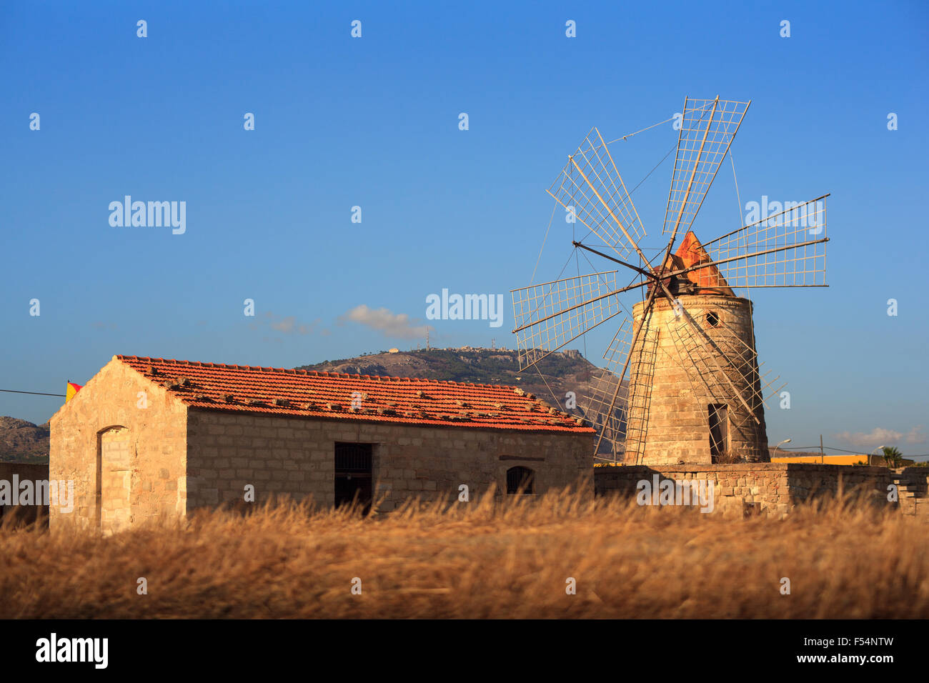 Salt pans windmill hi-res stock photography and images - Alamy