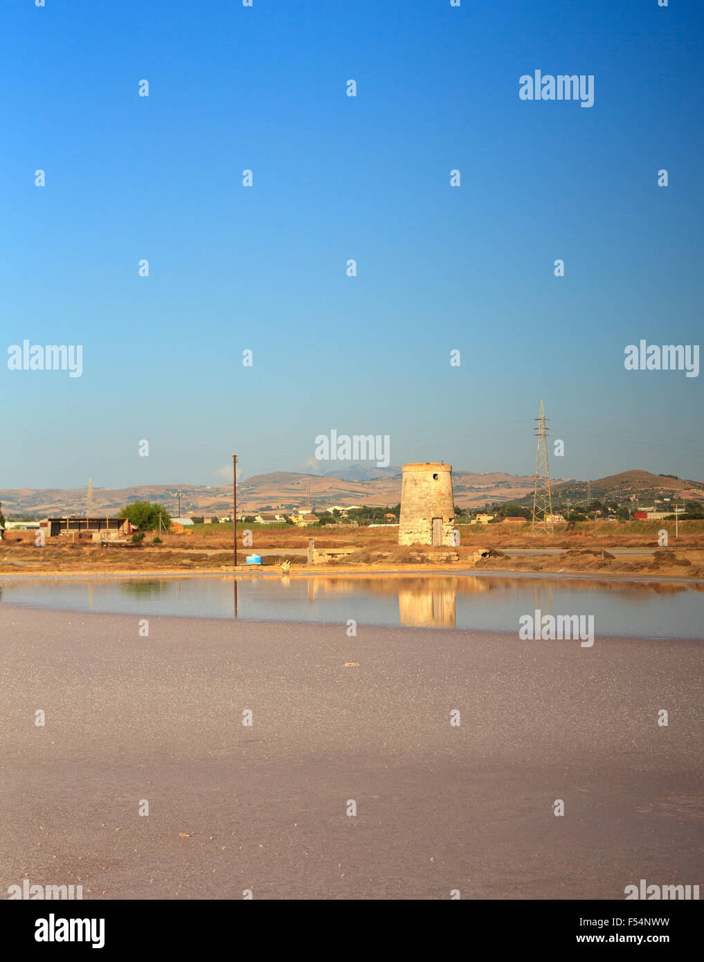Salt pans windmill hi-res stock photography and images - Alamy