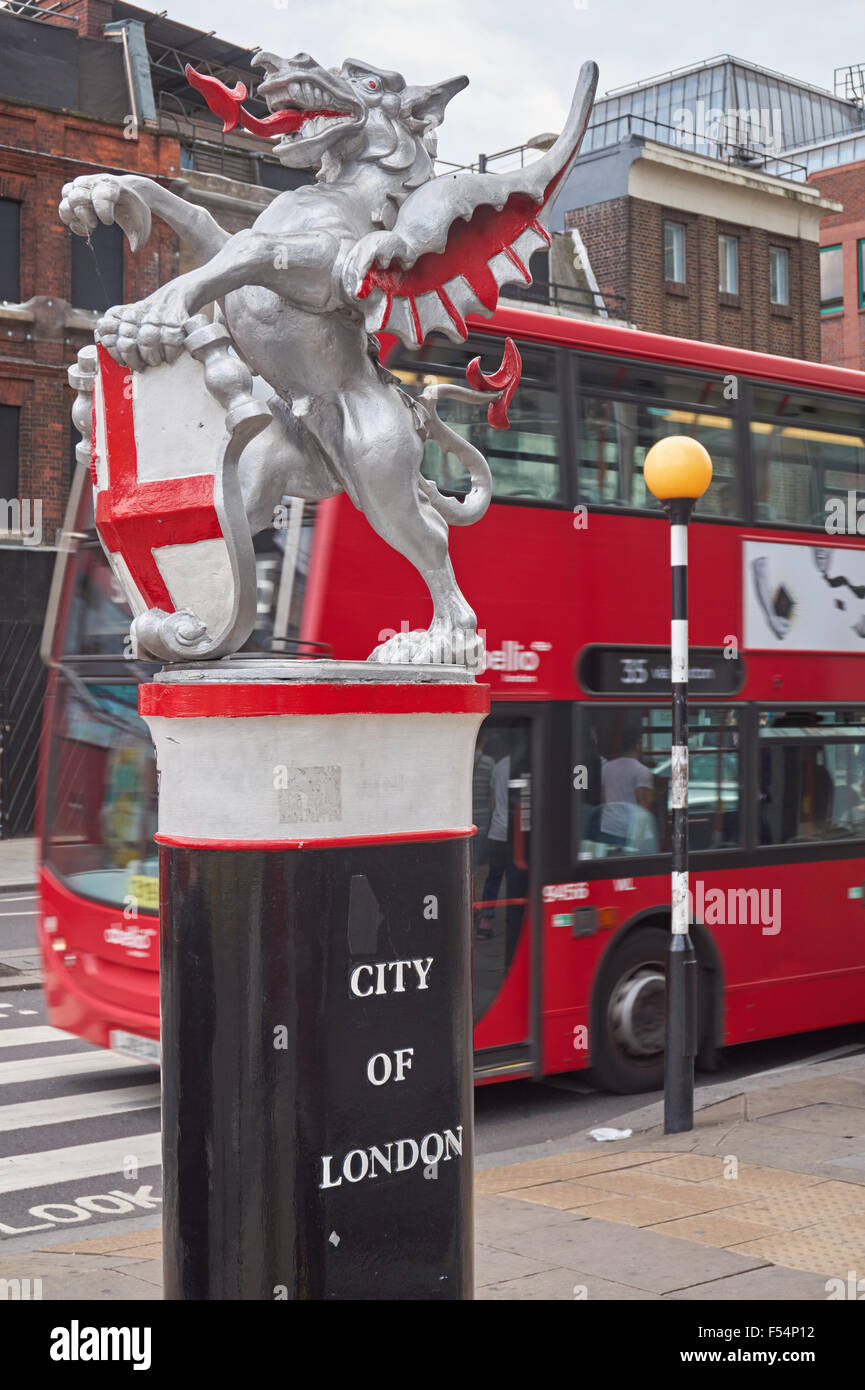 City of London dragon sculpture at Bishopsgate, London England United ...