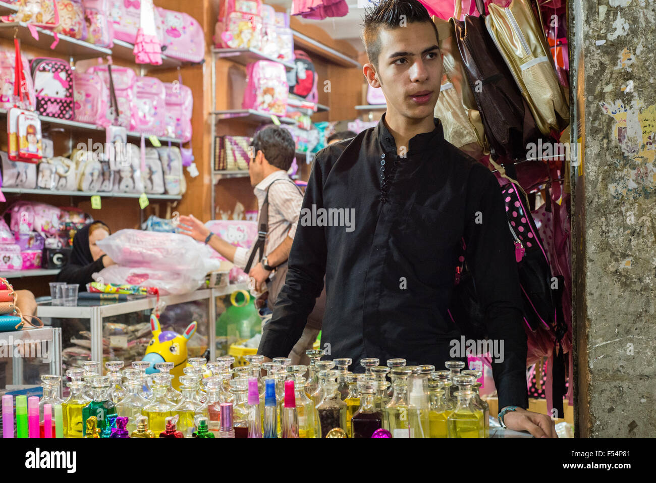 Perfume vendor, Grand Bazaar, Tehran, Iran Stock Photo - Alamy