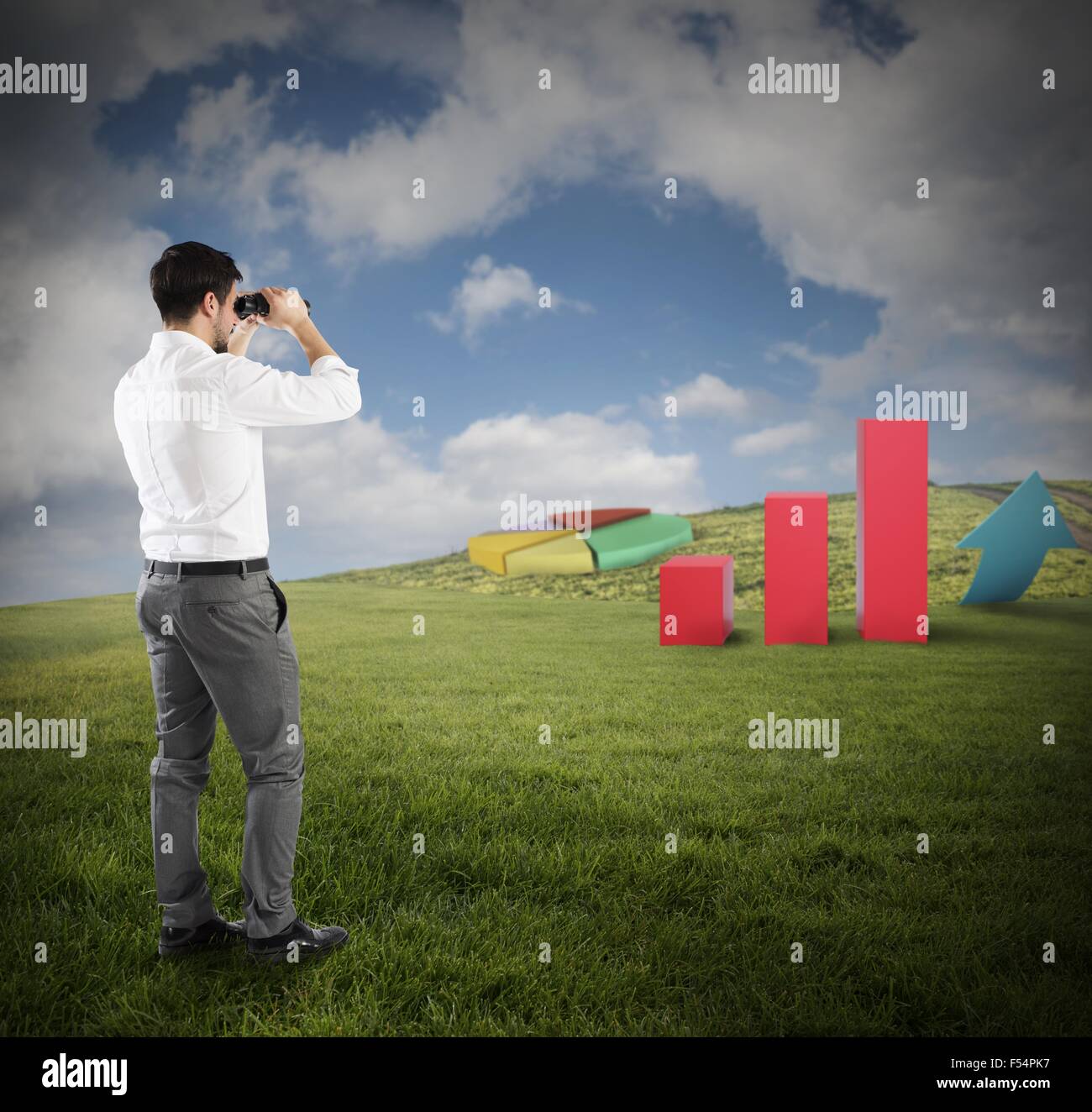 View graphs and stats Stock Photo - Alamy