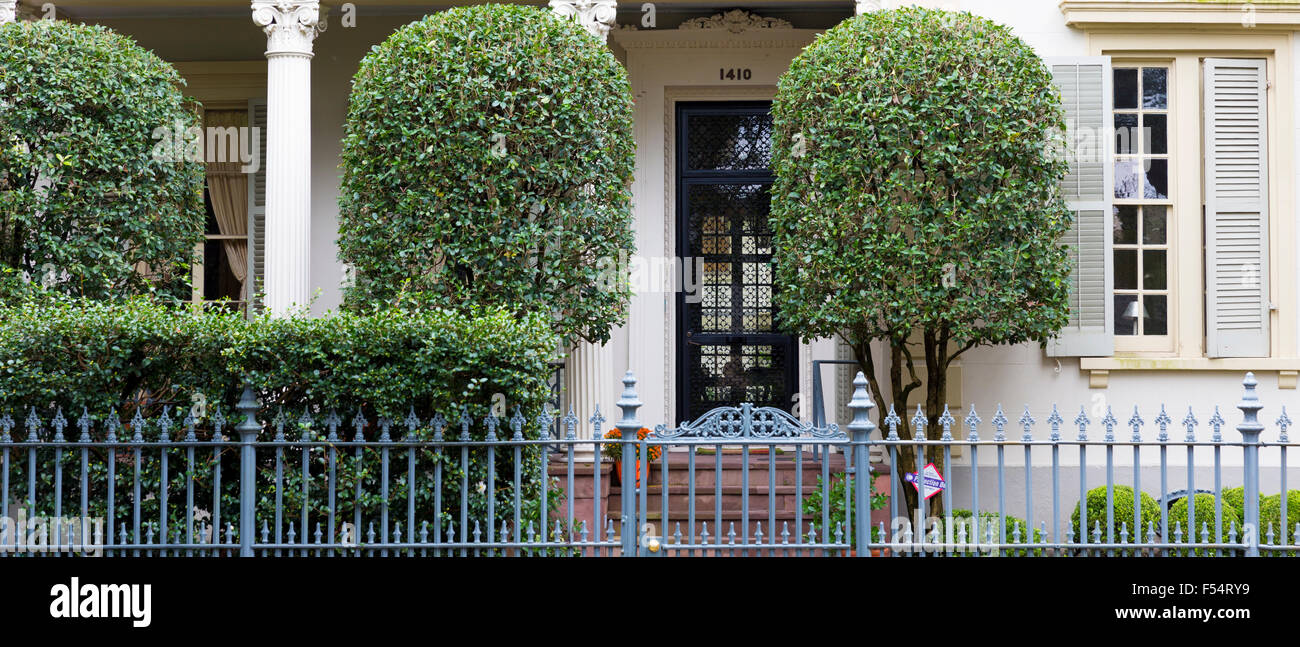 Traditional grand mansion house in the Garden District of New Orleans ...