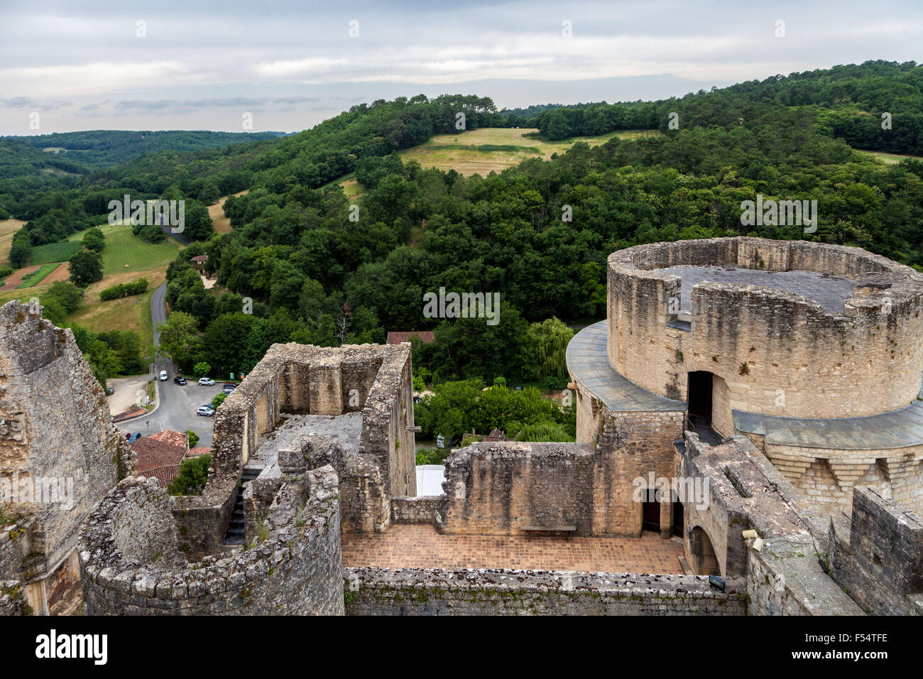 Historic architecture Bonaguil Castle Fumel France, military viewpoint ...
