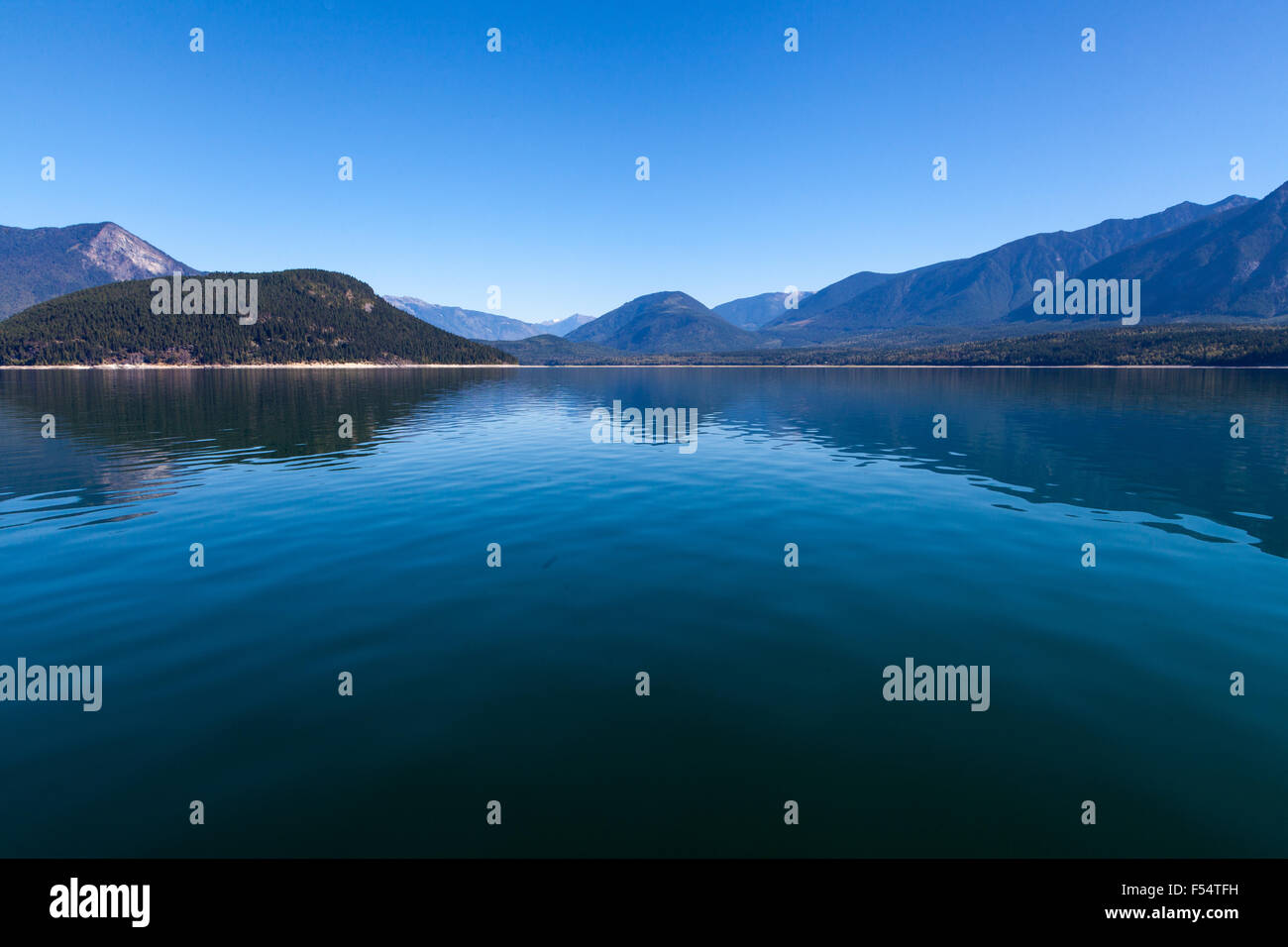 Upper Arrow Lake, Canadian Rocky Mountain, Kootenay Region landscape ...