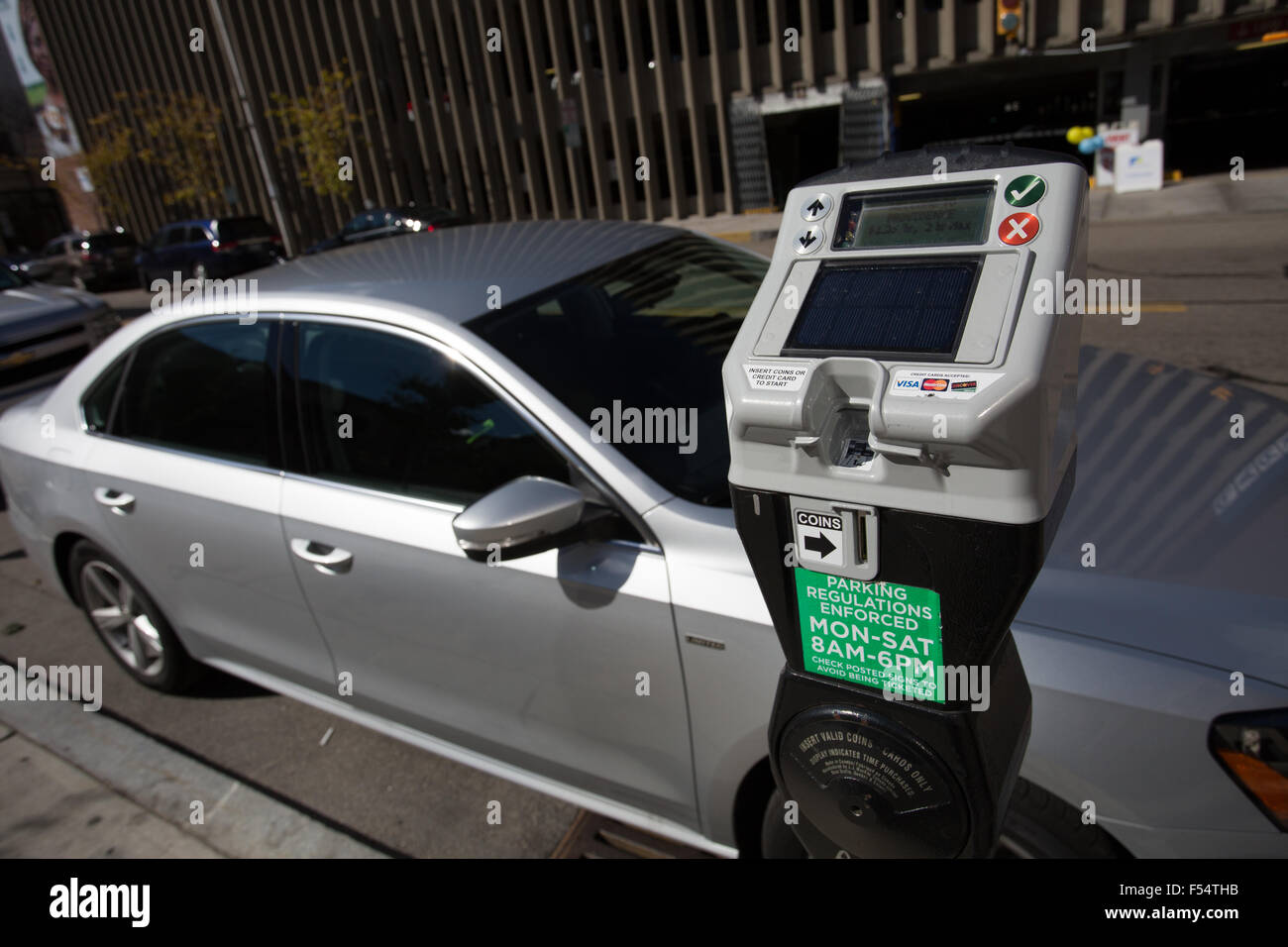 solar power parking meter Stock Photo - Alamy