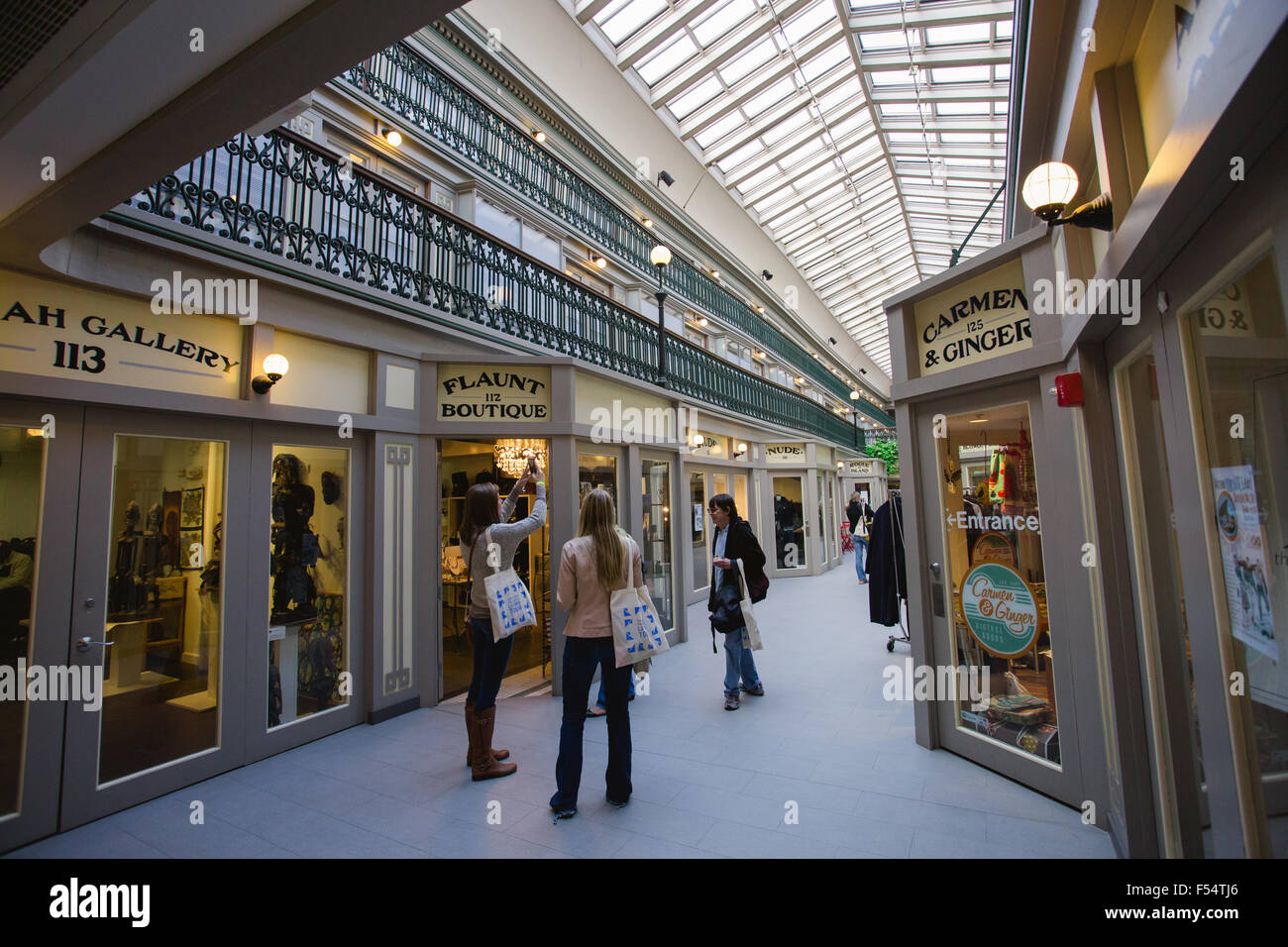 Providence Westminster Arcade Stock Photo - Alamy