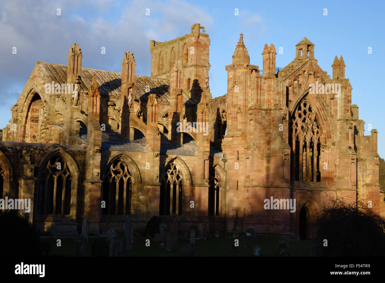Melrose Abbey, Scottish Borders, UK Stock Photo - Alamy